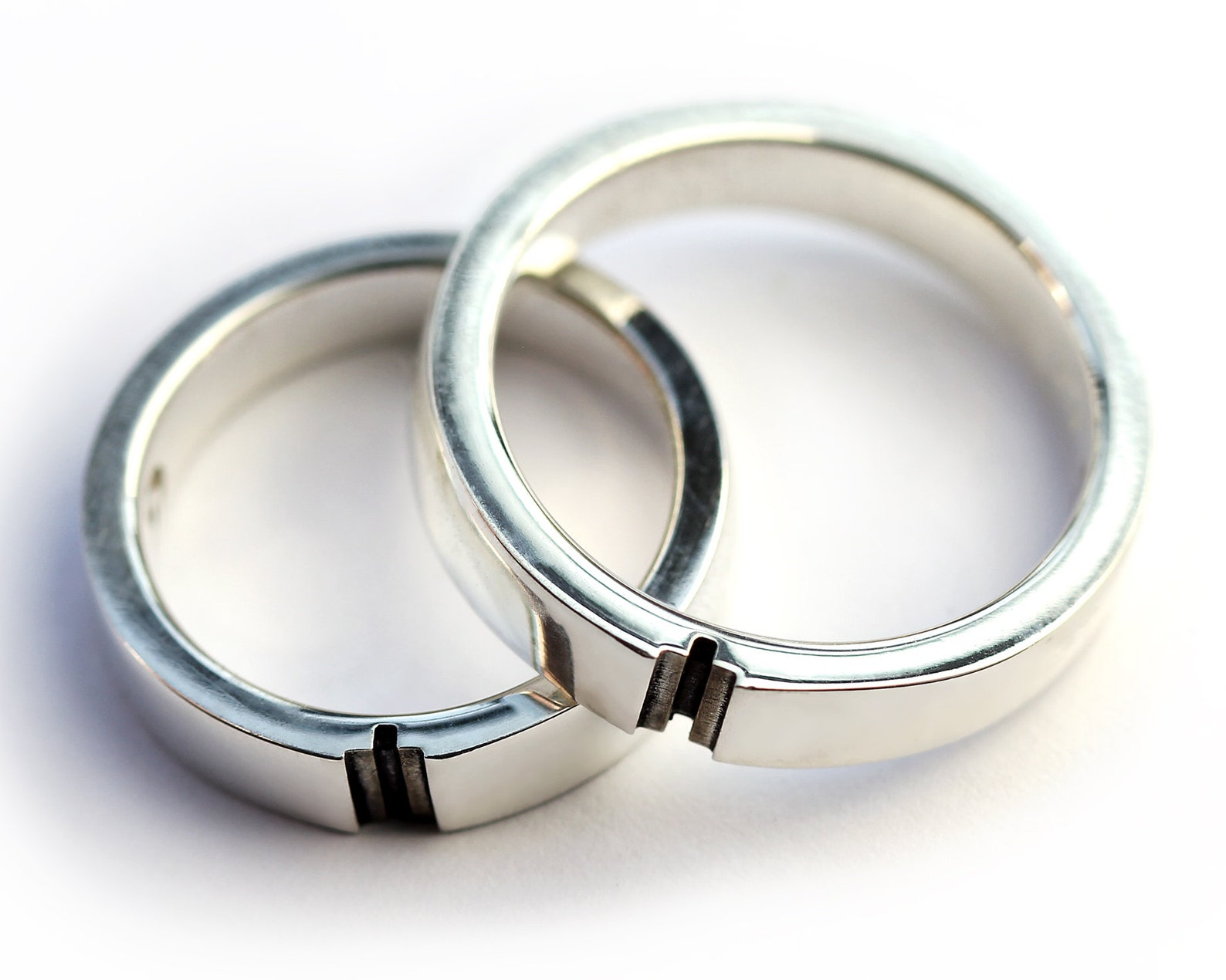 Cross Ring Wedding Ring Set Matching Rings Mens Wedding | Etsy