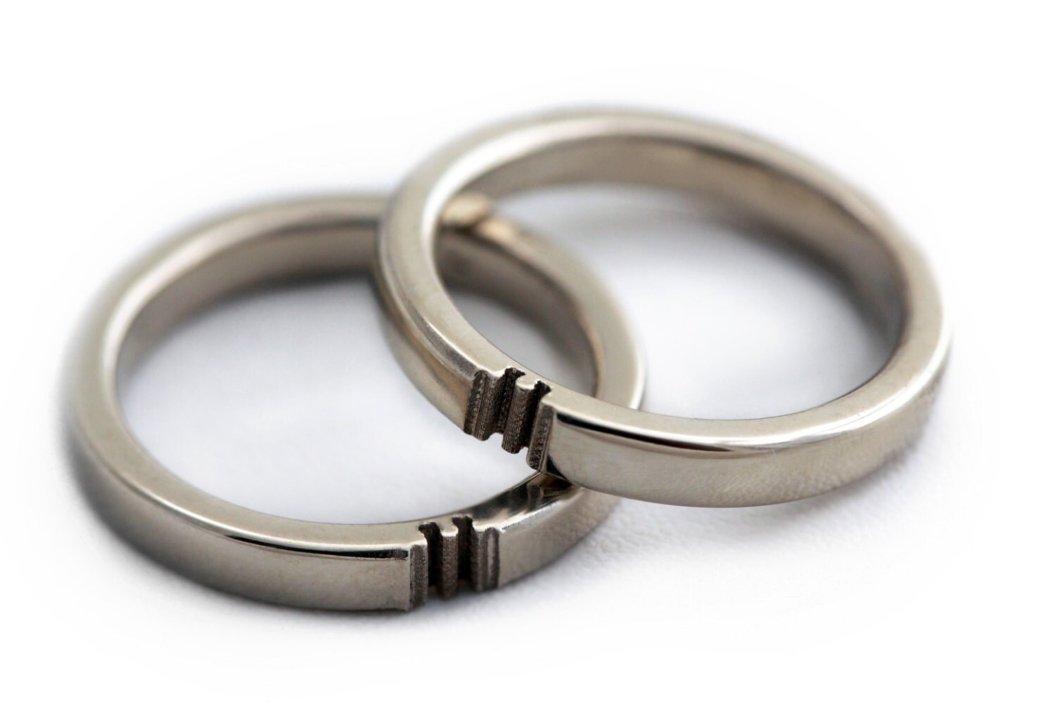 Puzzle Ring Wedding Band Sets Silver Promise Rings for Him | Etsy