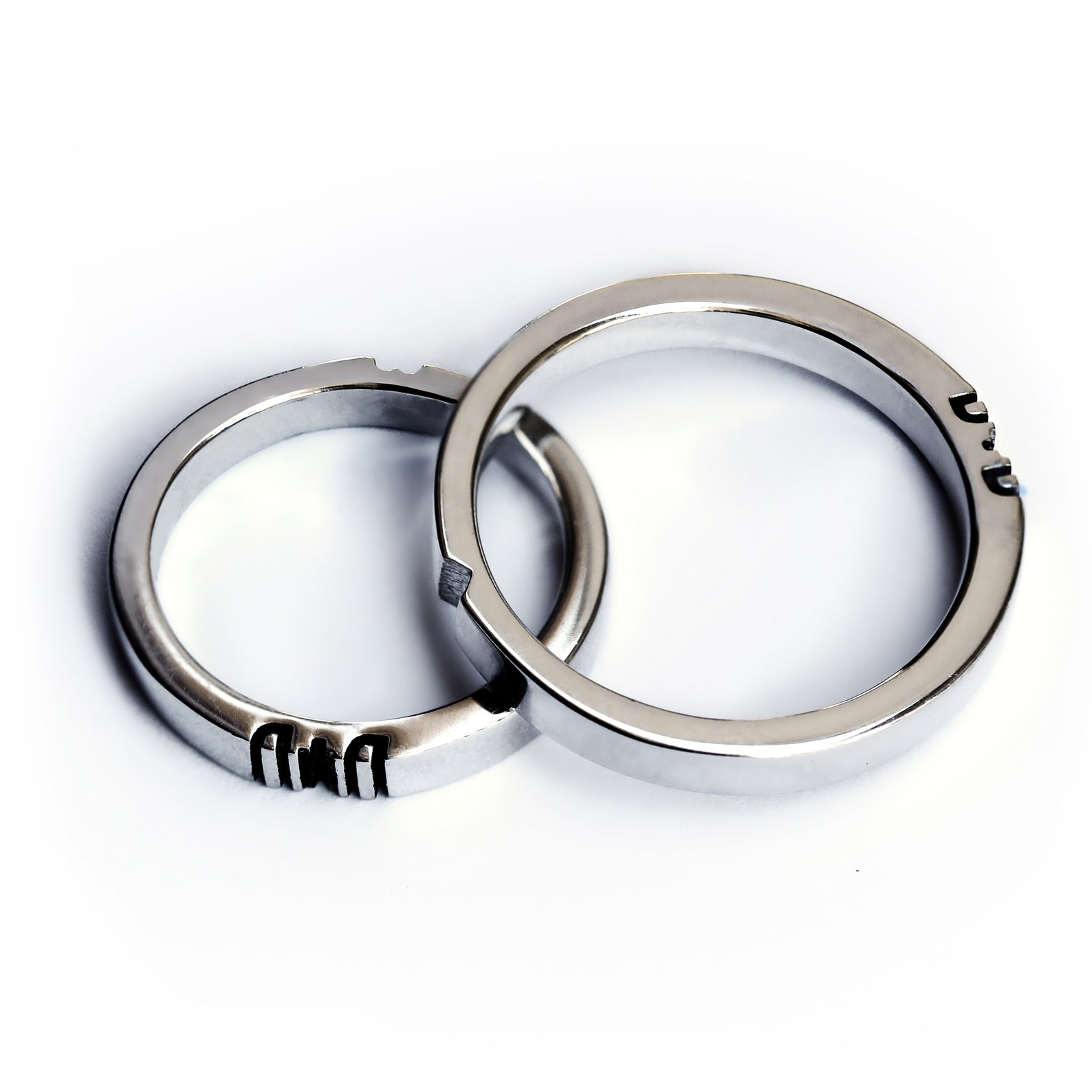 His and Hers Matching Promise Rings Initials Ring Cute Heart - Etsy