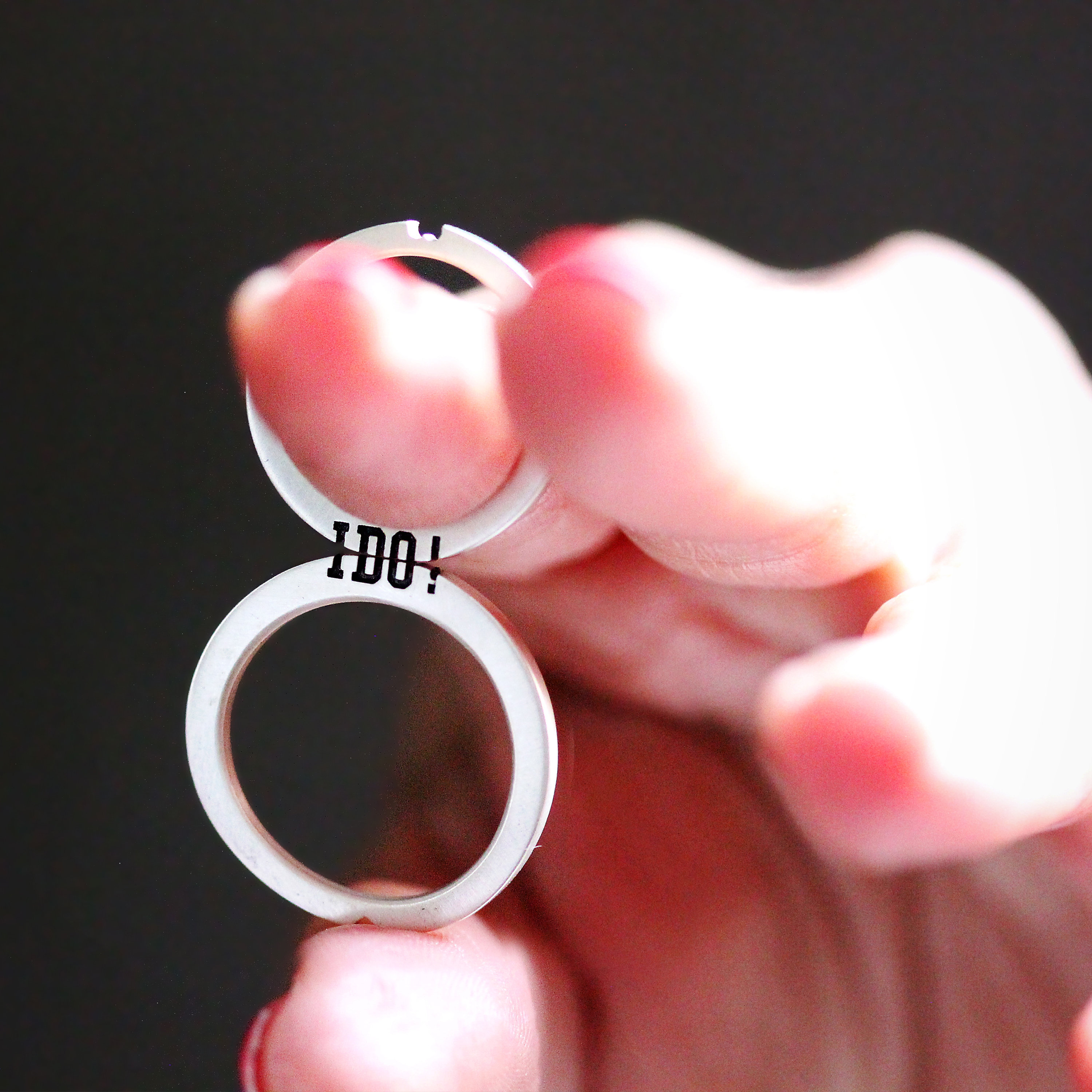 Custom Engraved Couple Rings Wedding Ring Set 2 Personalized | Etsy