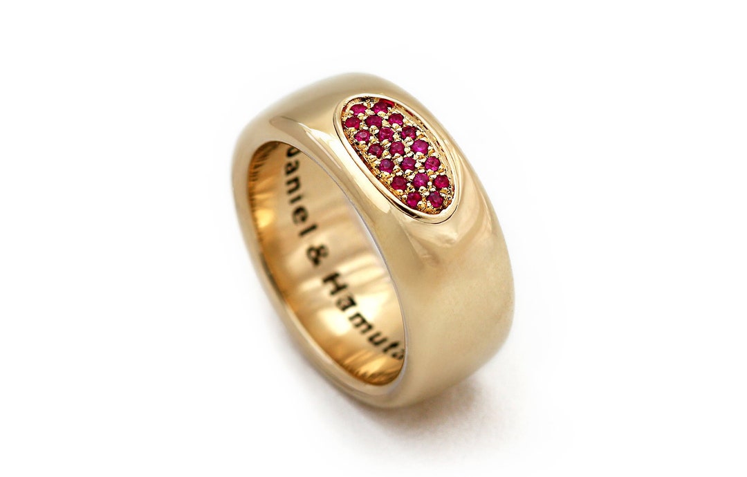 Ruby Ring, Ruby Wedding Ring, Pink Wedding Band, Gold Ruby Engagement ...