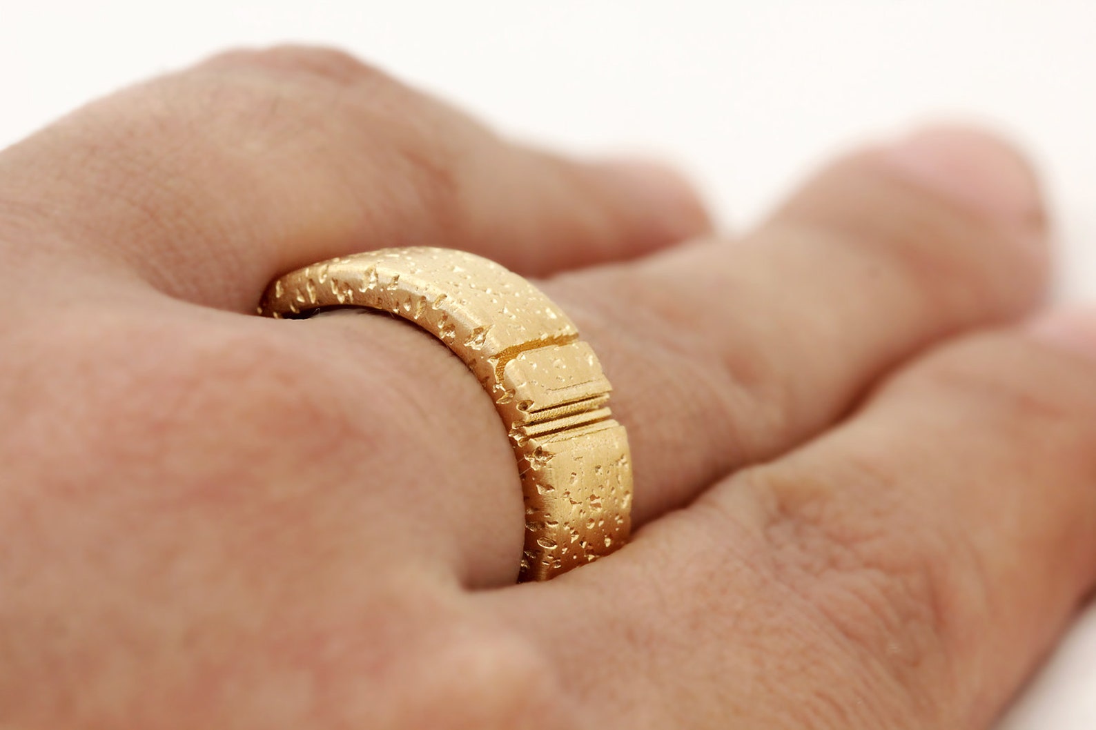 Men Engagement Ring Gold Sun and Moon Ring Set Unique Rustic - Etsy