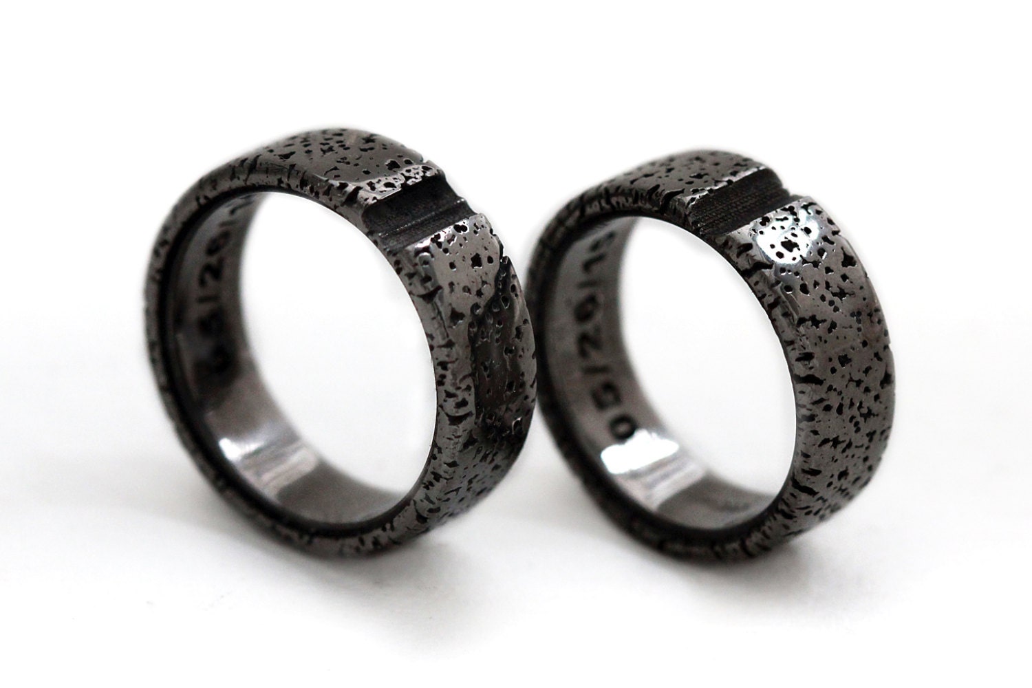 Unique Couple Rings Black Ring Set Black Band for Men - Etsy