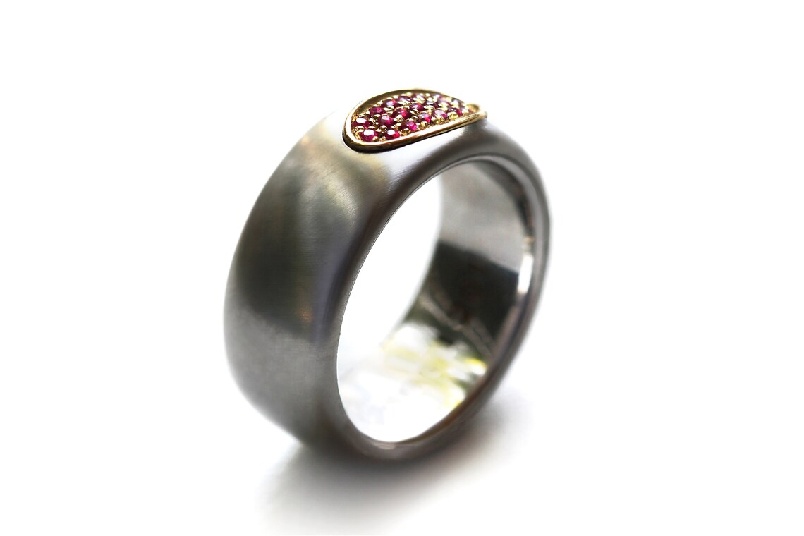 Ruby Ring Ruby Wedding Ring Pink Wedding Band Gold Ruby | Etsy