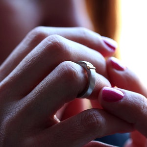 Magnet Split Heart Ring Set, His and Her Promise Ring, Matching Wedding ...