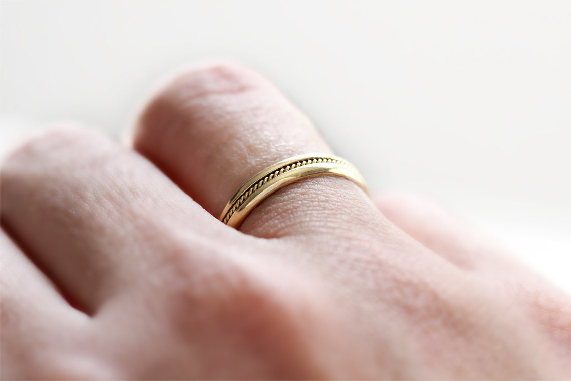 Gold Filigree Wedding Ring Sets - Braided Bands -wedding Band for Men ...