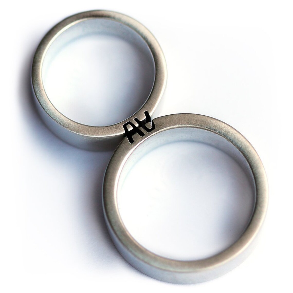 Cute Promise Rings With Your Custom Initial Mark in Silver or | Etsy