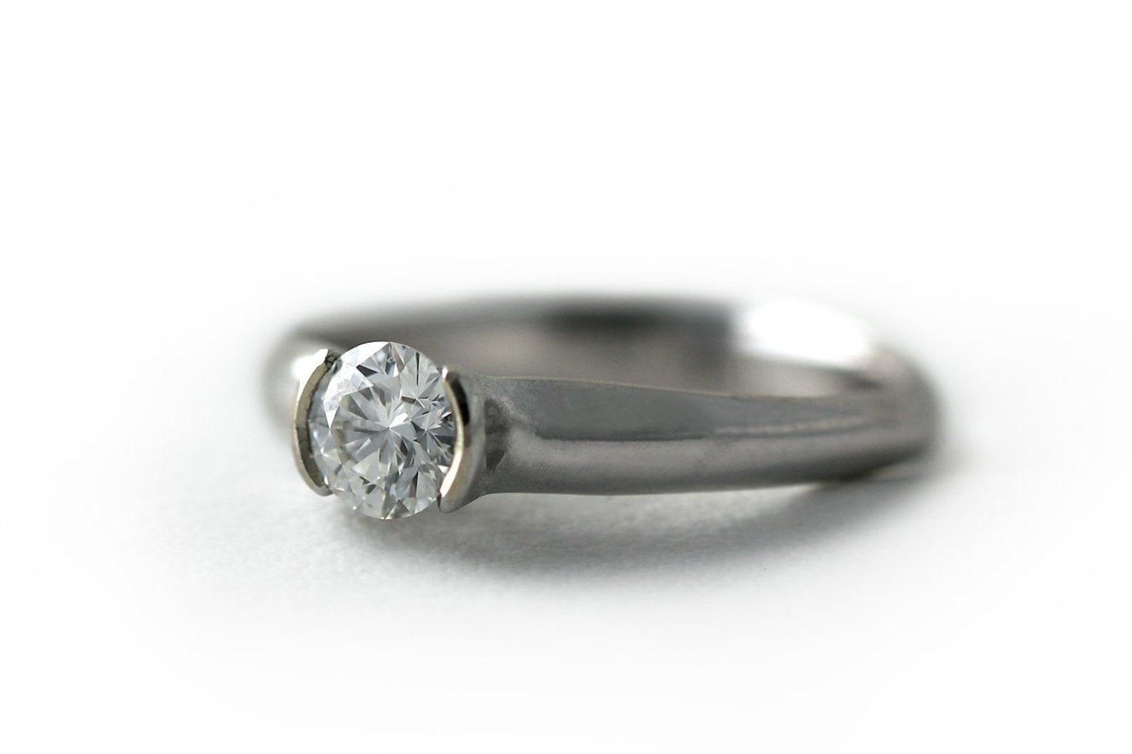 Alternative Promise Ring With a Center Stone Diamond | Etsy