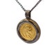 Mens Necklace Mens Jewelry Coin Pendant black - Etsy