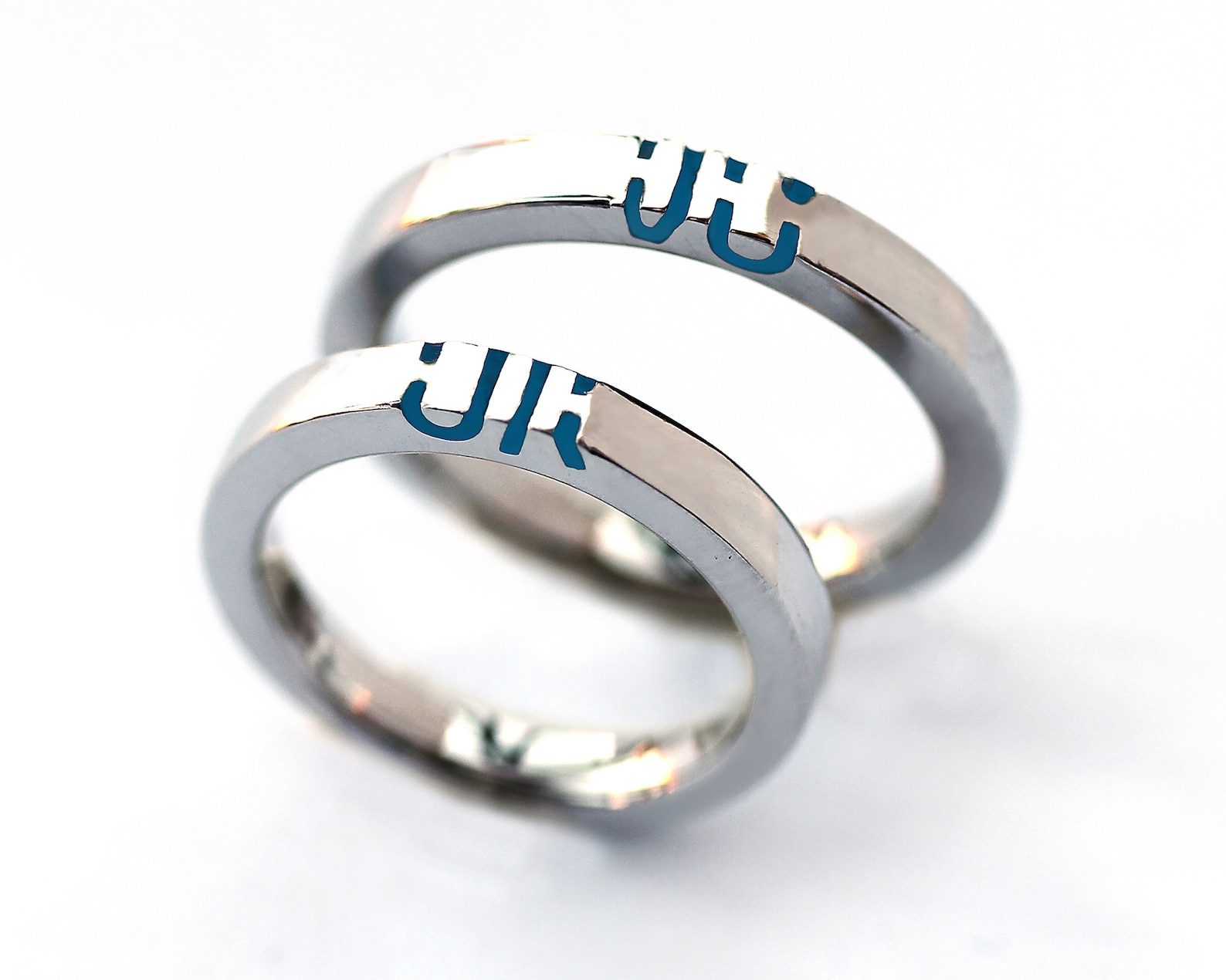 Initial Man Promise Ring, Couple Ring, Wedding Ring Set, Statement ...