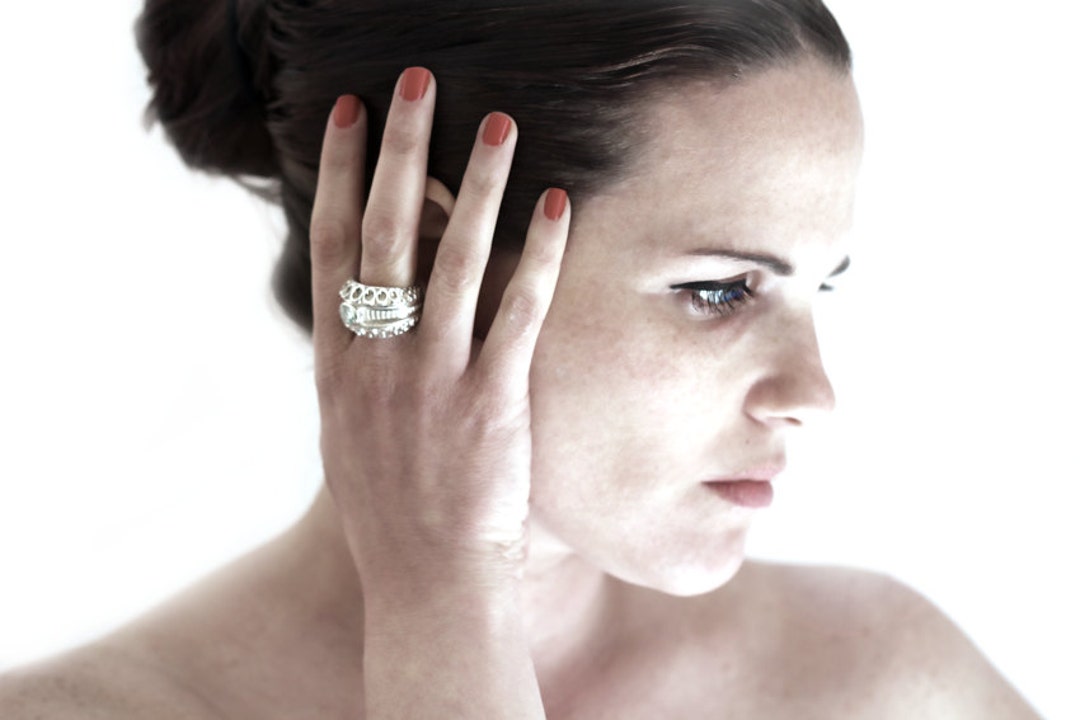Large Statement Rings Big Cocktail Ring With (green) Aquamarine Stone ...