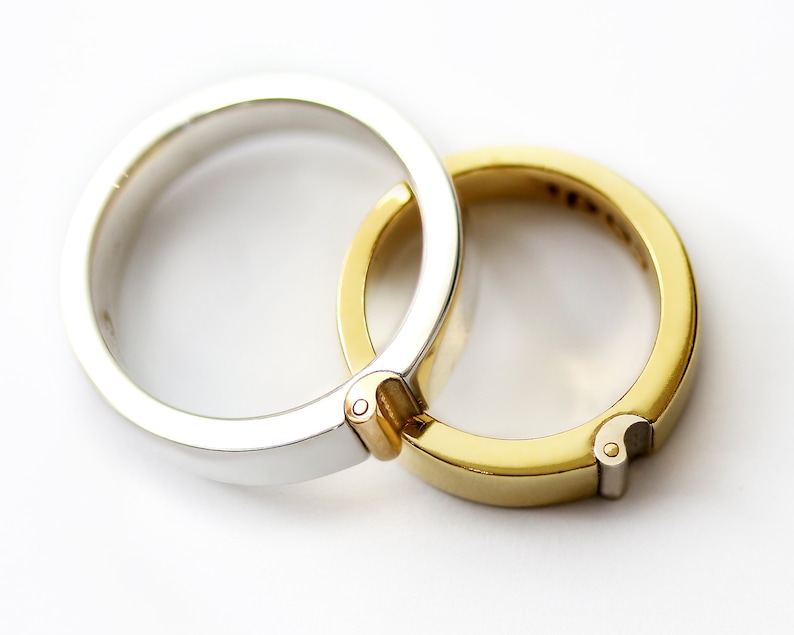 Yin Yang Couple Rings His and Hers Matching Wedding Bands | Etsy