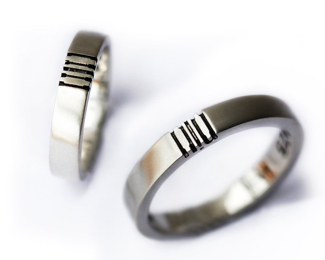 Couple Rings Matching Wedding Band Couple Ring Set Couple - Etsy
