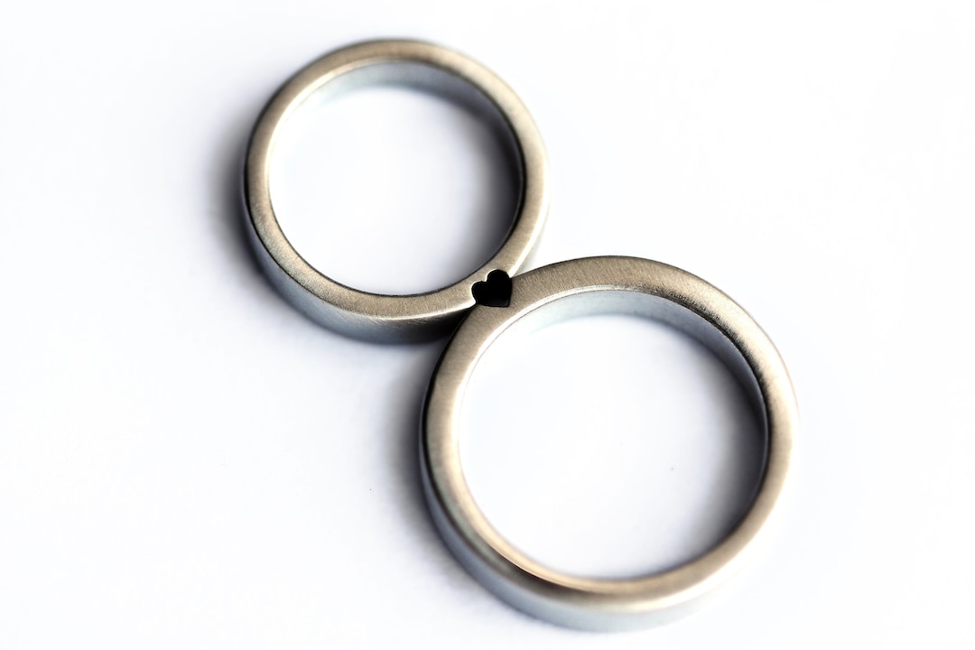 Band Ring Set, Custom Matching Handmade Rings for Him and Her, Gold or ...