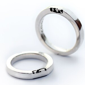 Globe World Map Couple Rings, Wanderlust Bands, Unique Map Band, Silver ...