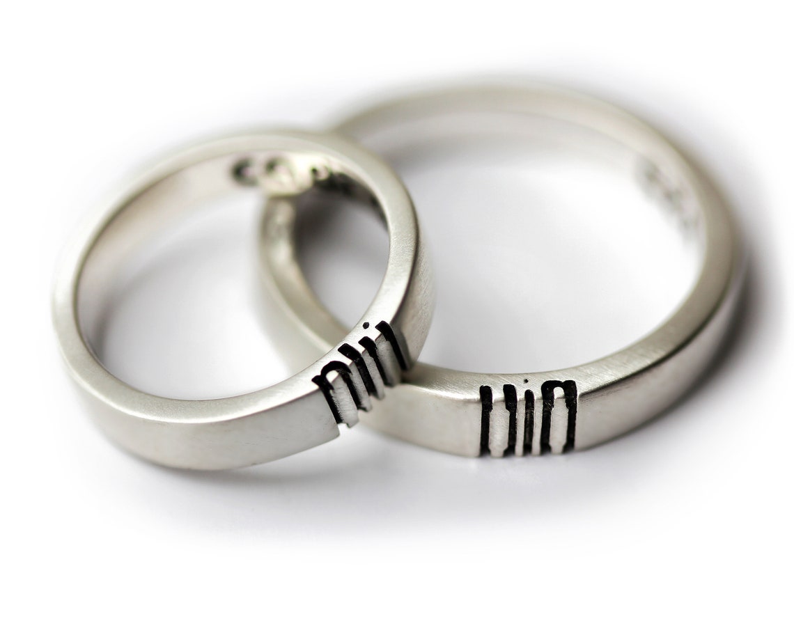 Couple Rings Matching Wedding Band Couple Ring Set Couple - Etsy