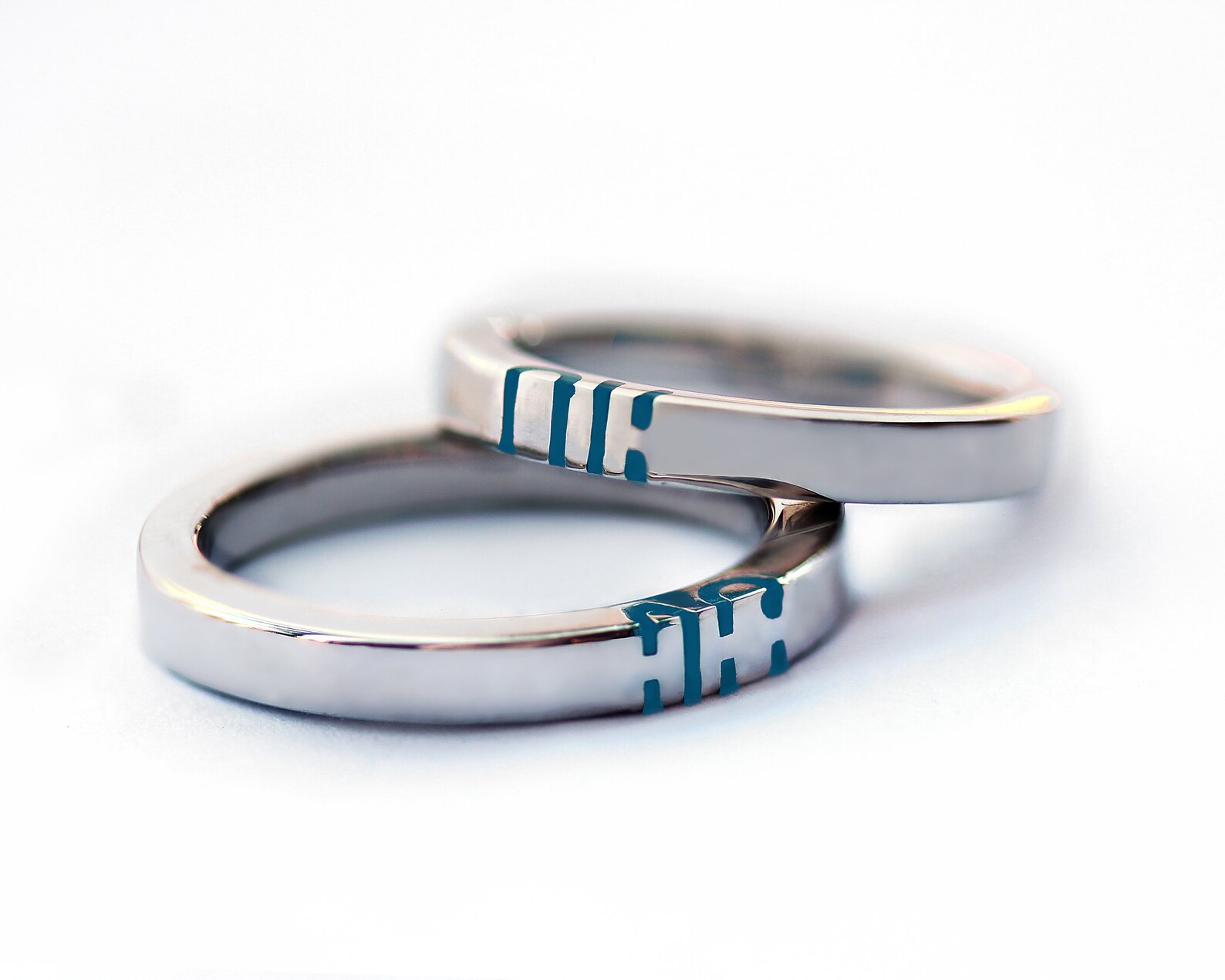 Initial Man Promise Ring Couple Ring Wedding Ring Set | Etsy