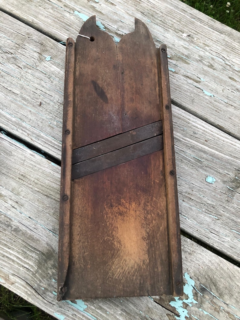 Vintage Cabbage Mandolin Blade Wooden Cabbage Slicer, Unique Farm Home ...