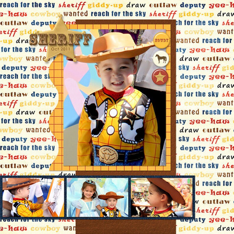 Little Cowboy Cowboy and Western Digital Scrapbook Kit - Etsy