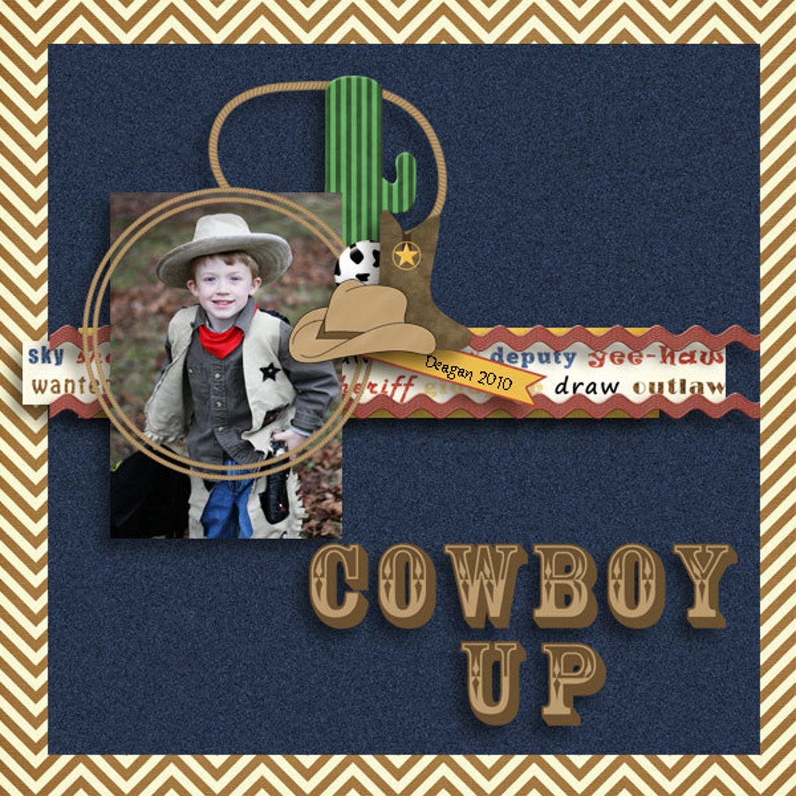 Little Cowboy Cowboy and Western Digital Scrapbook Kit - Etsy