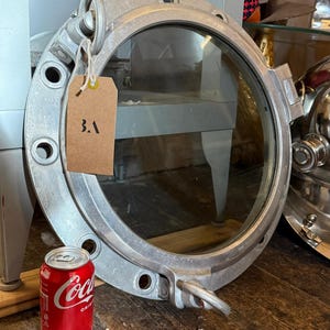 Vintage Authentic Large 2 Key Aluminium Circular Porthole - Ship ...