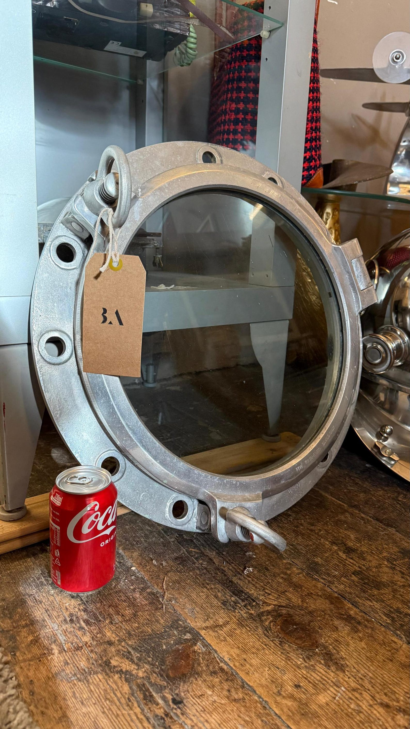 Vintage Authentic Large 2 Key Aluminium Circular Porthole - Ship ...