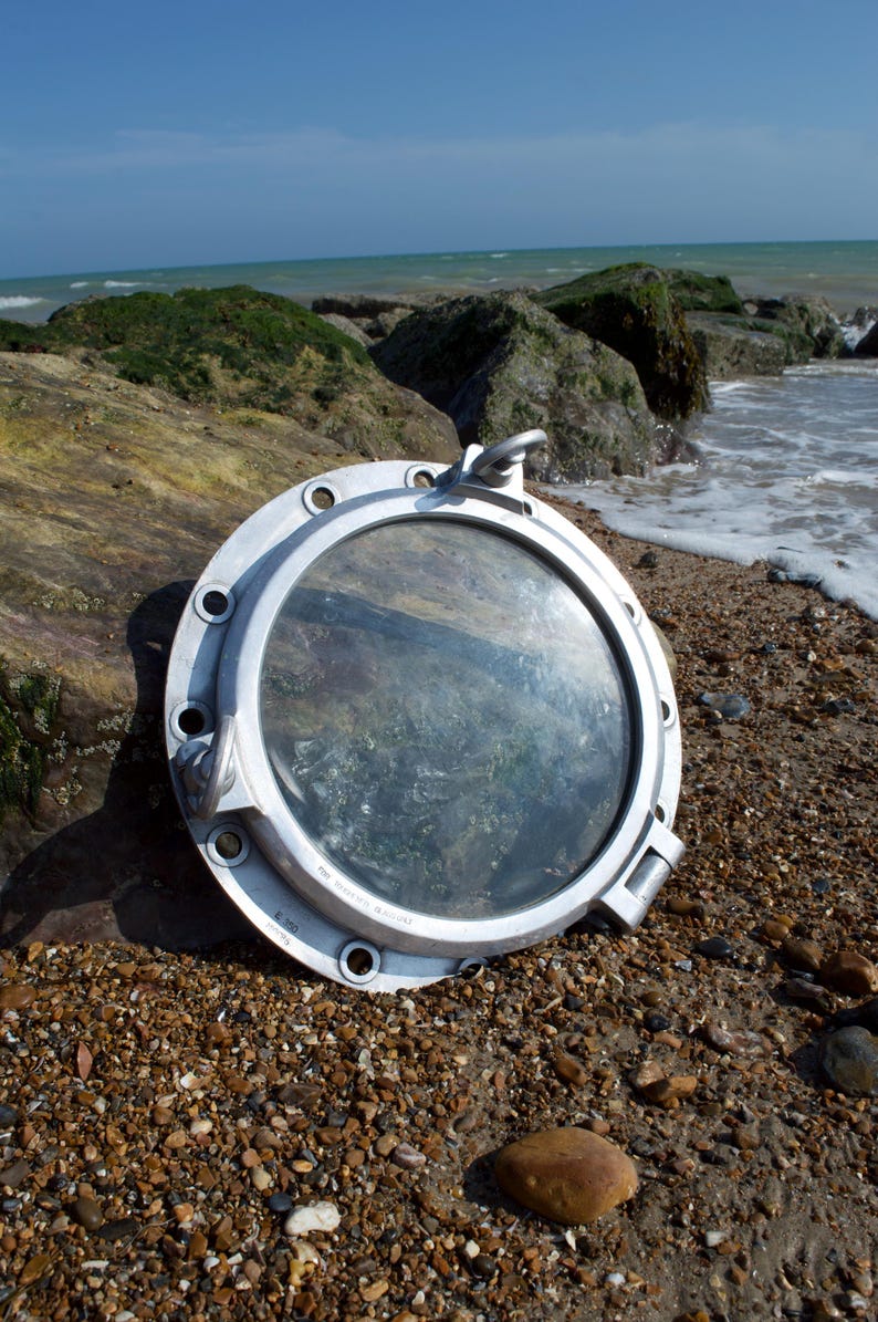 Vintage Authentic Large 2 Key Aluminium Circular Porthole - Ship ...