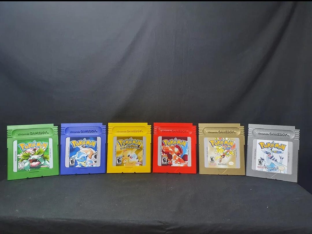 Oversized Pokémon Game Boy Cartridges – Retro Gamer Decor | Jumbo ...