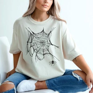 Spider Web Shirt, Halloween Tshirt, Spooky Season, Spider Shirt ...