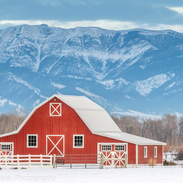 Red Barn Print - Etsy