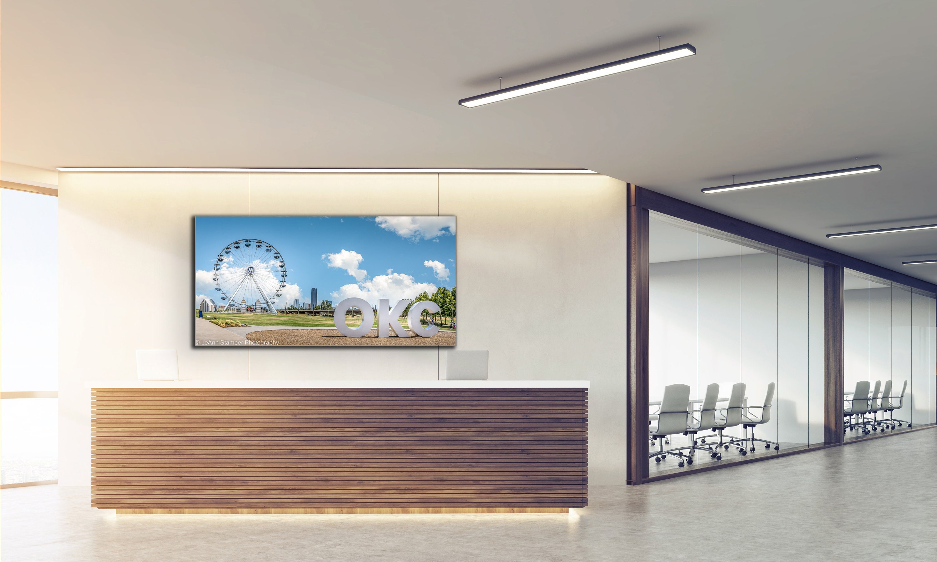 Wheeler Ferris Wheel Wheeler District Print Oklahoma City Skyline ...