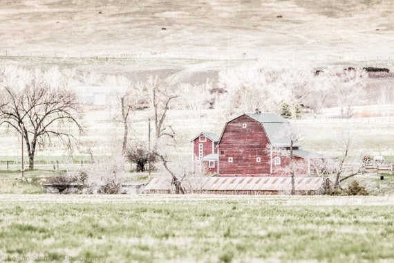 Rustic Red Barn Farmhouse Print Wall Art Decor Vintage Shabby - Etsy