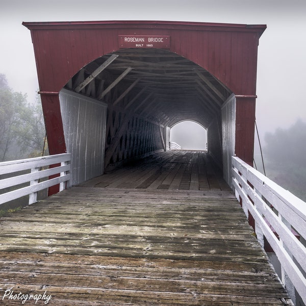 Red Covered Bridge - Etsy
