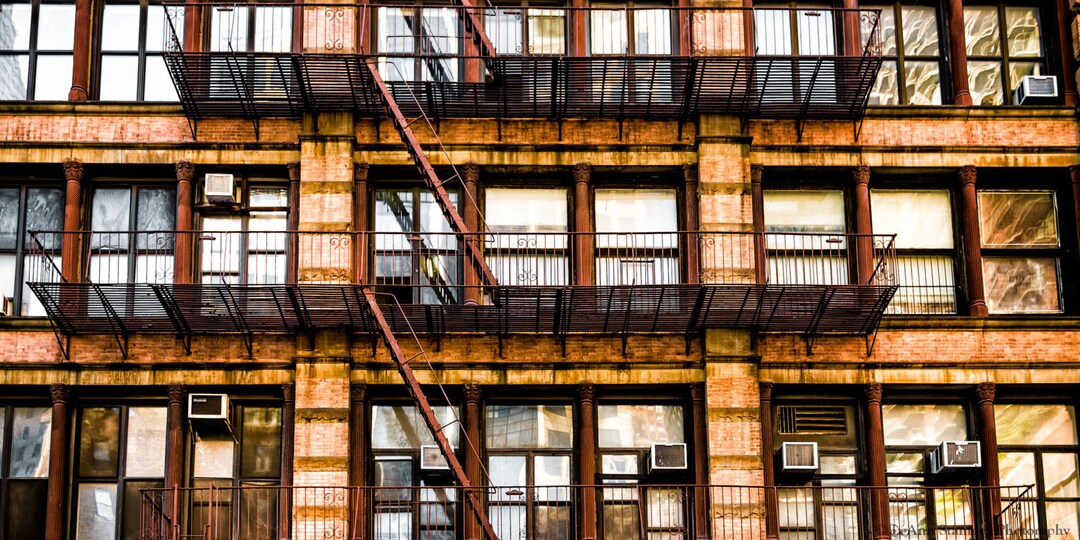 New York City,abstract,windows,fire Escape,reflections,street ...