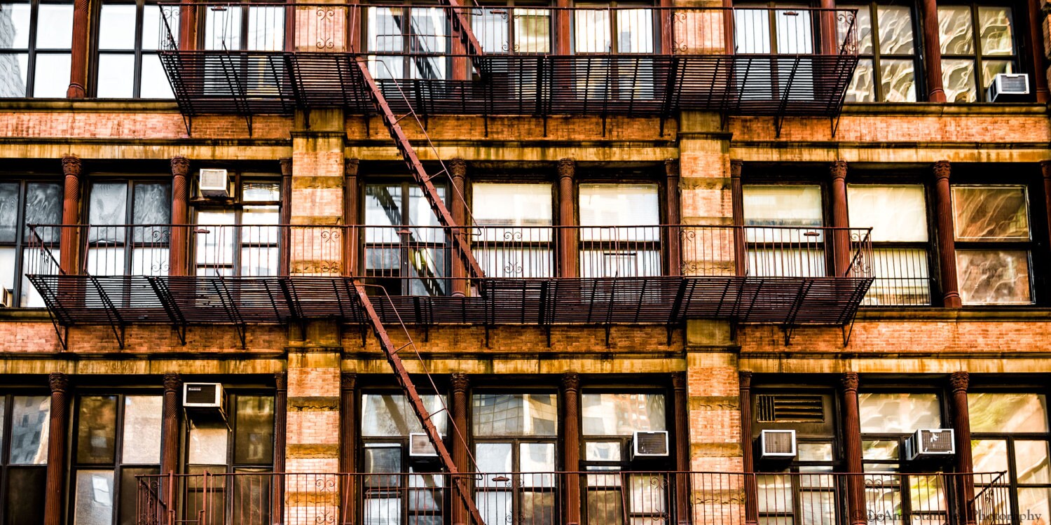 New York City,abstract,windows,fire Escape,reflections,street ...