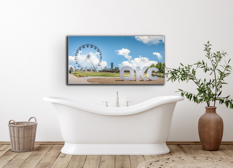 Wheeler Ferris Wheel Wheeler District Print Oklahoma City Skyline ...