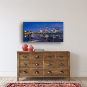 Richmond Virginia Print RVA Downtown Skyline Manchester Bridge James ...