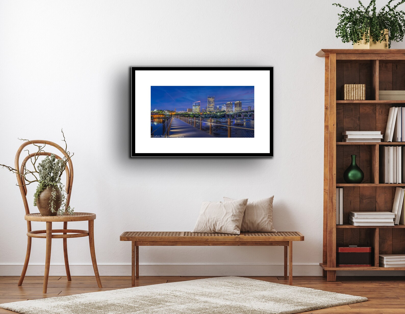 Richmond Virginia Print RVA Downtown Skyline Manchester Bridge James ...