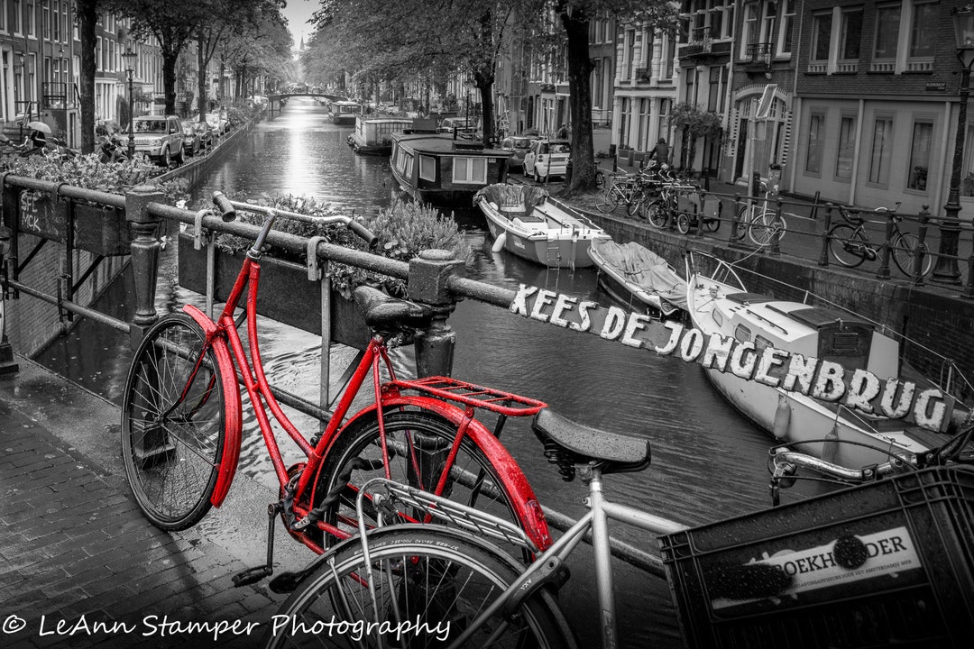 Amsterdam Print Netherlands Fine Art Photography Canvas Print Red ...