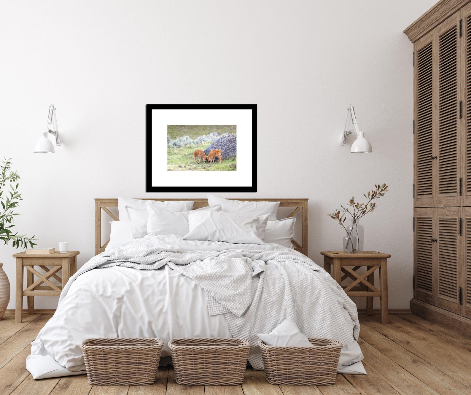 American Buffalo Yellowstone Print, Buffalo Wall Art Poster, Bison ...