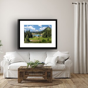 Mt Rainier National Park Washington Print Tipsoo Lake Chinook Pass ...