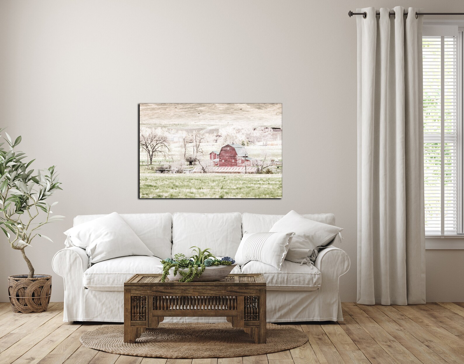 Rustic Red Barn Farmhouse Print Wall Art Decor Vintage Shabby - Etsy