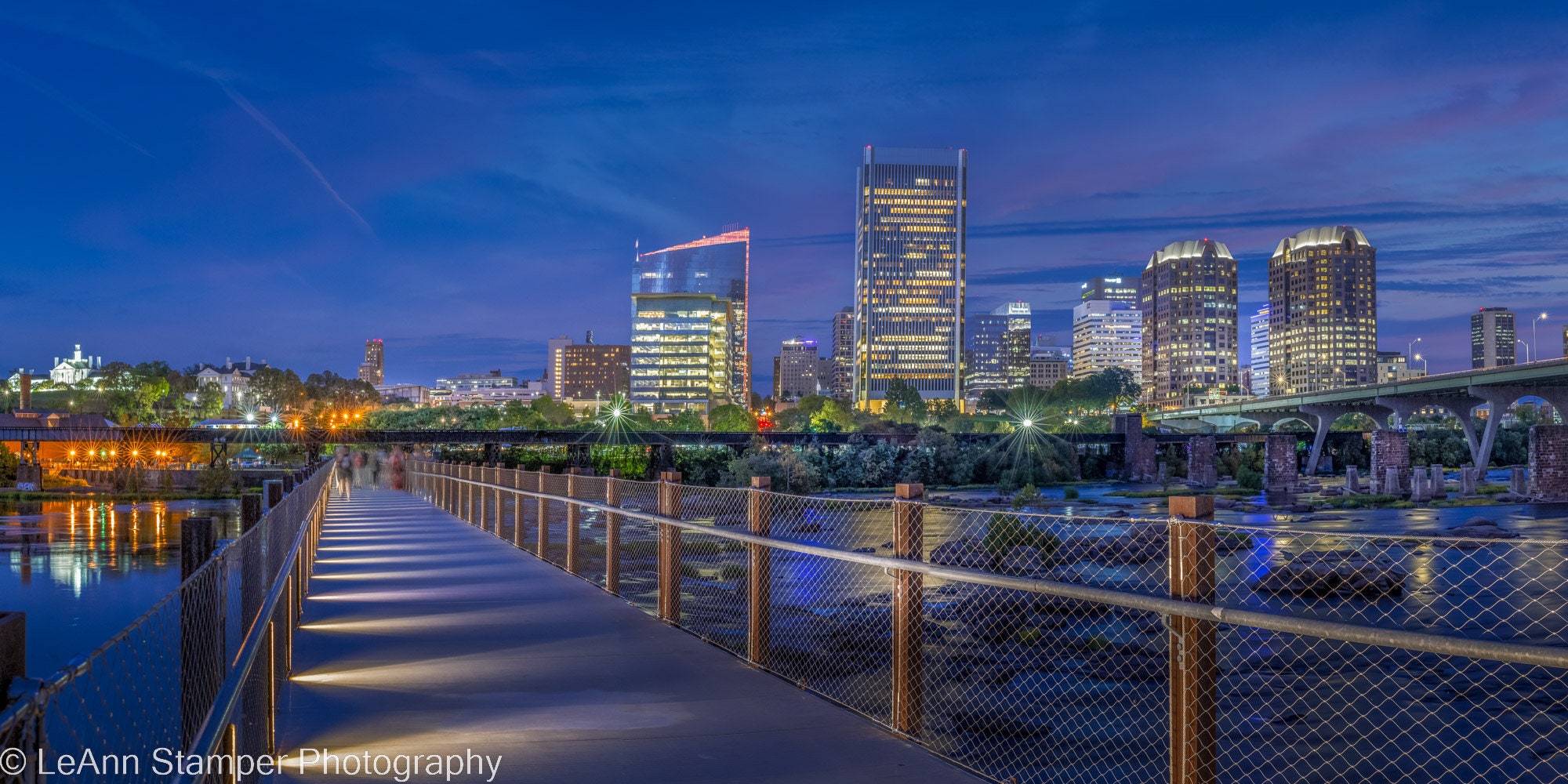Richmond Virginia Print RVA Downtown Skyline Manchester Bridge James ...