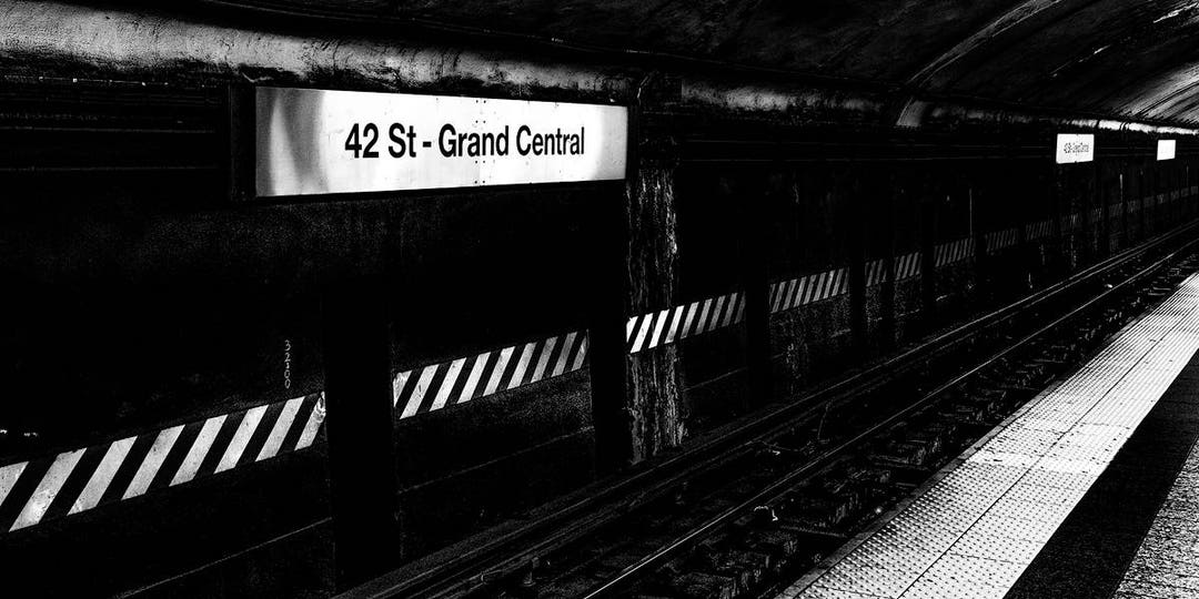 New York City Subway Fine Art Black and White Photography Canvas Print ...