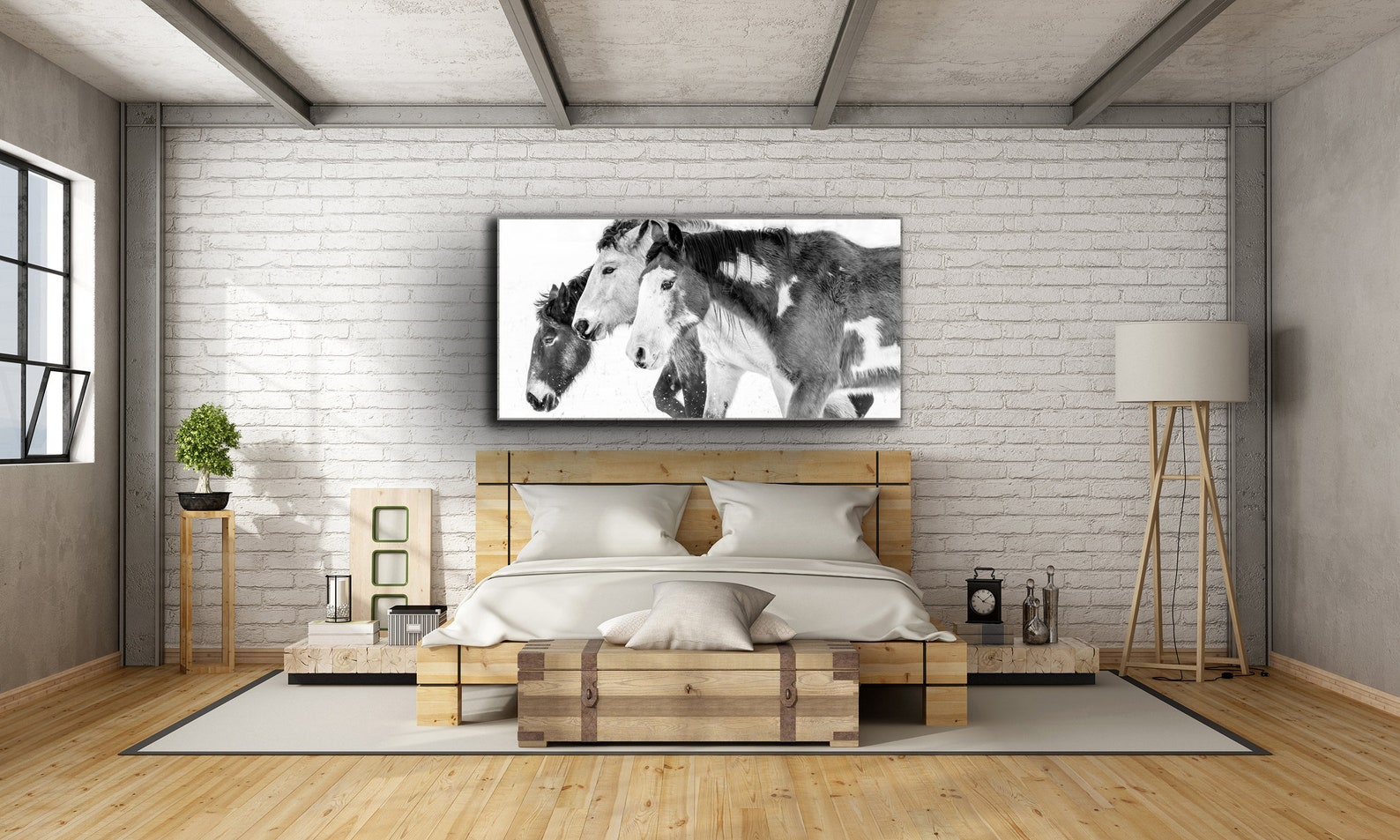 American Paint Horse Print Pinto Tobiano Overo Tovero Black and White ...