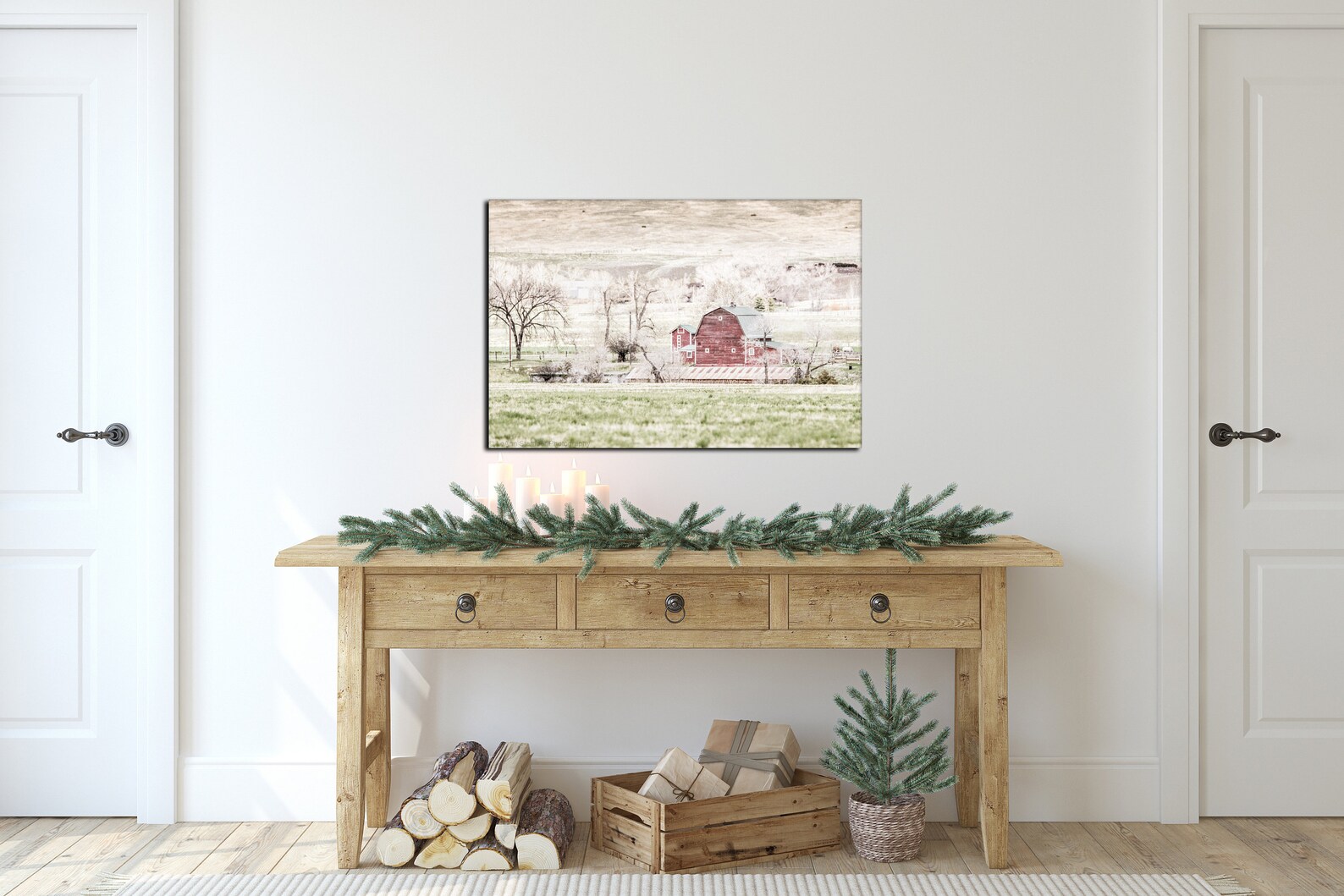 Rustic Red Barn Farmhouse Print Wall Art Decor Vintage Shabby - Etsy