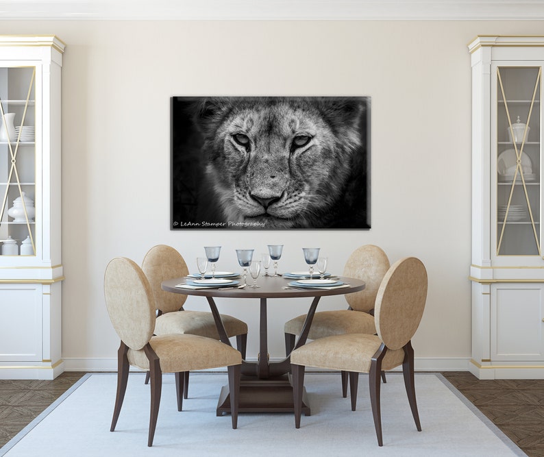 Lion Cub Print Close up Animal Art Poster Safari Nursery Fine - Etsy
