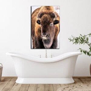 American Buffalo Yellowstone Print, Buffalo Wall Art Poster, Bison ...