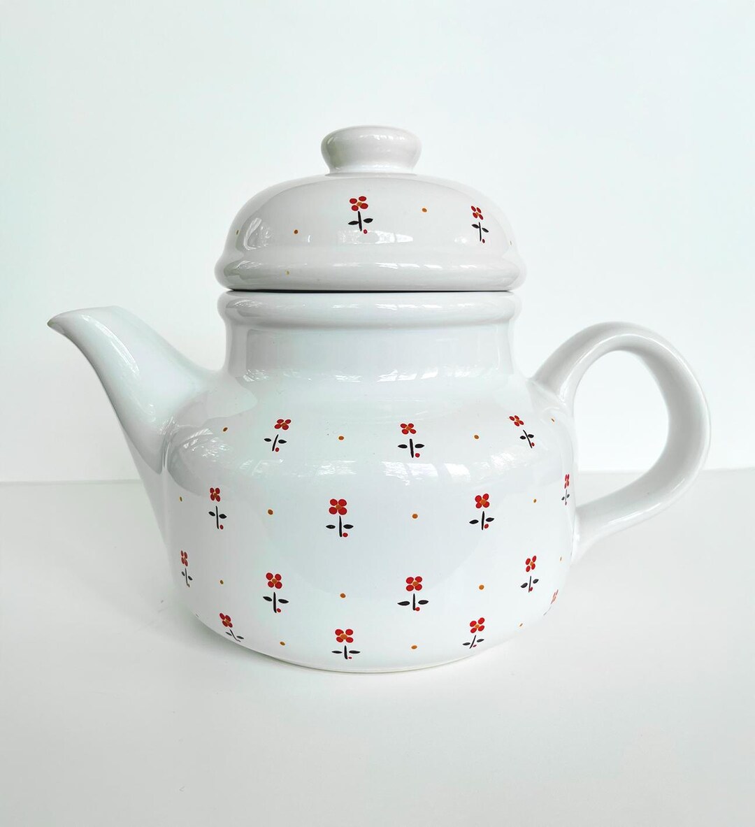 Vintage White Floral Rondo Japanese Teapot - Etsy