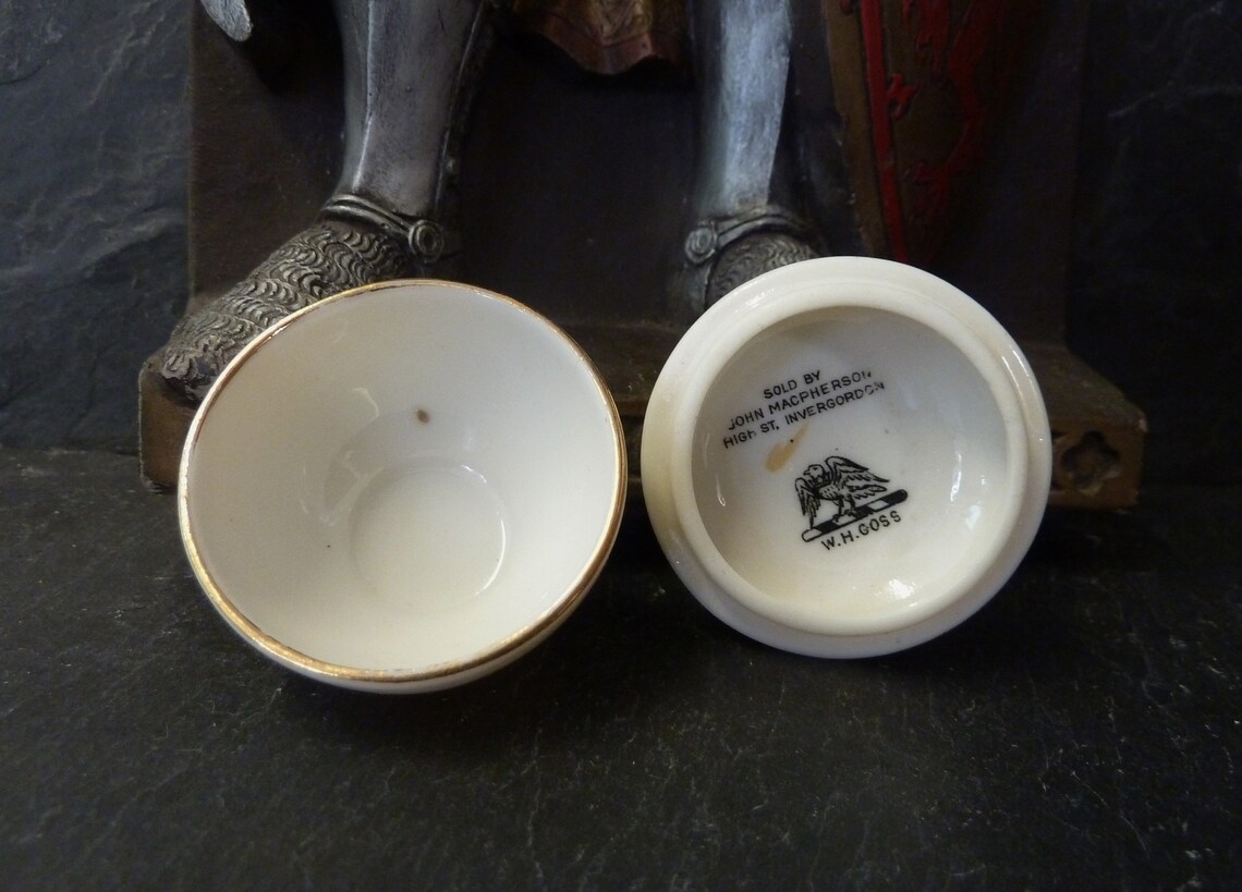 W.H. Goss Crested China Salve Pot and Lid - Etsy